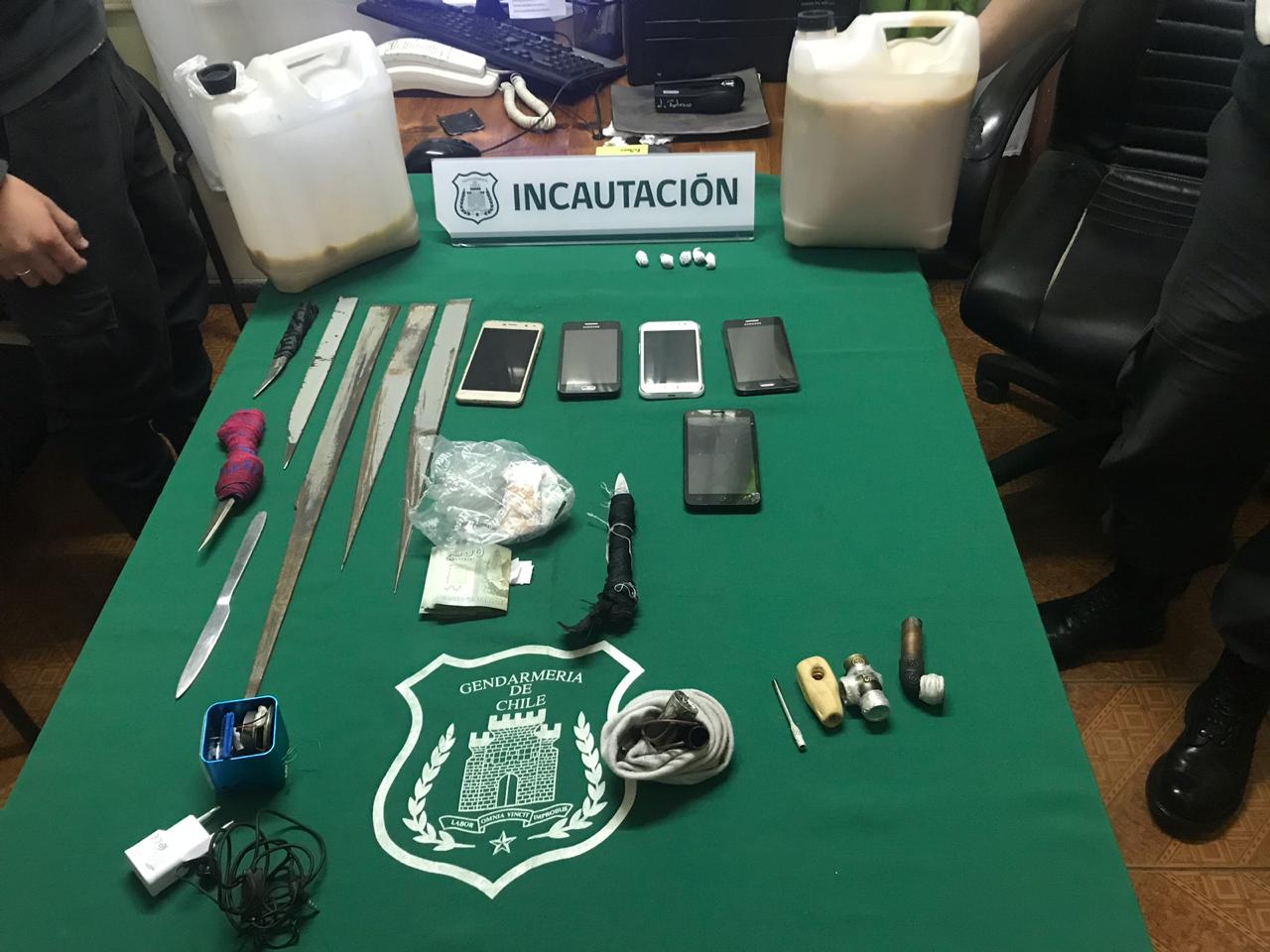 Incautan droga y celulares en allanamientos a cárcel de Los Andes