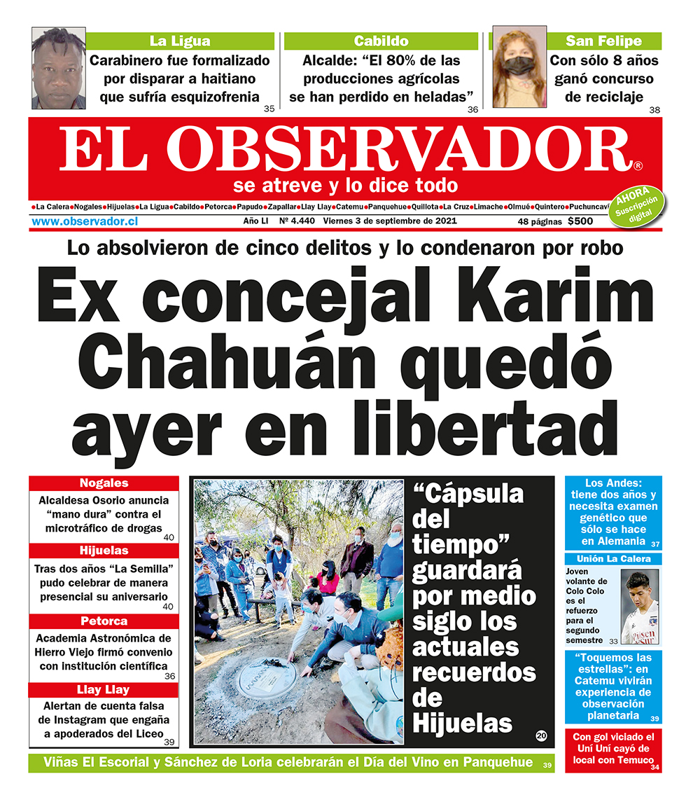 PORTADA-CENTRO-030921 | El Observador