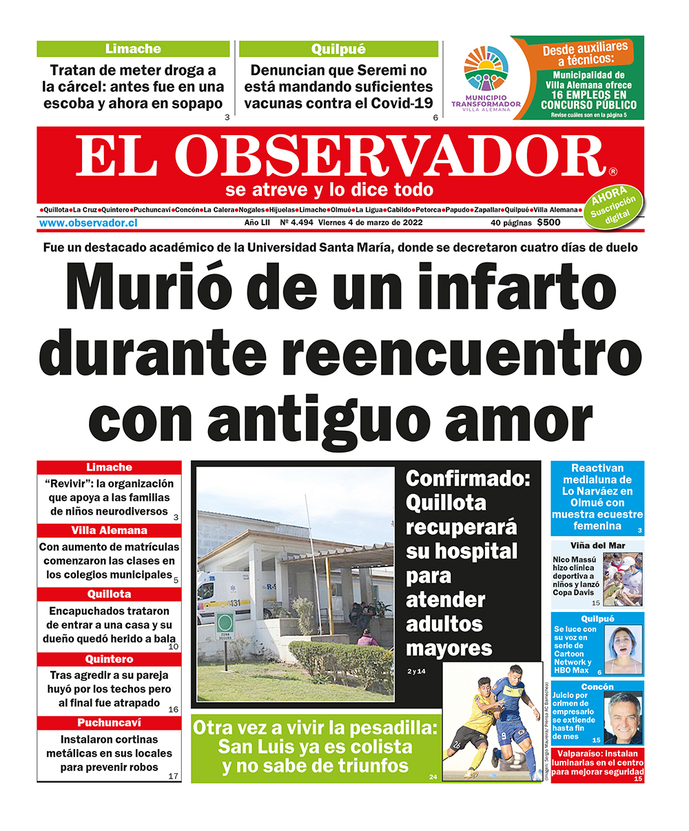 PORTADA-CENTRO-040322 | El Observador