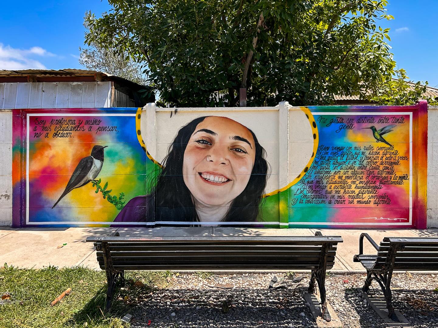[FOTOS] “Seco” renovó mural de profesora calerana que donó sus órganos