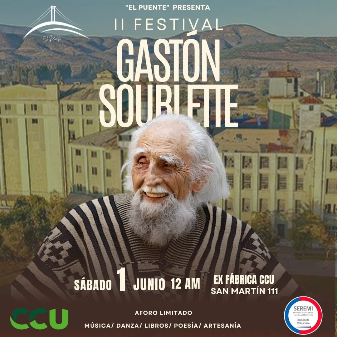 Limache da homenaje a Gastón Soublette con festival en la ex fábrica CCU