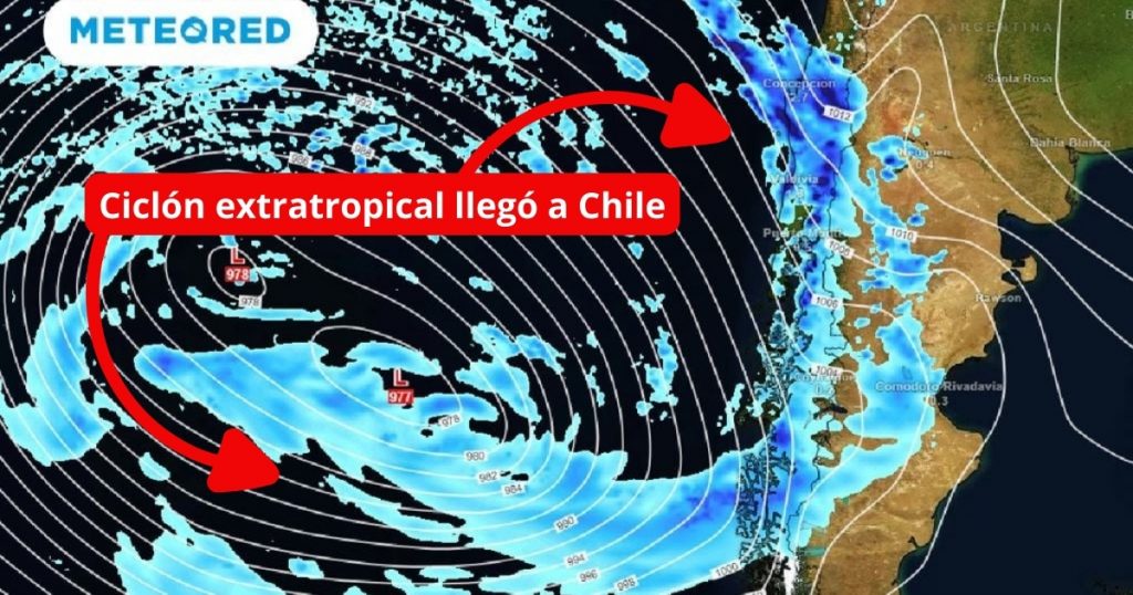 Así es el enorme ciclón extratropical que llega a la región