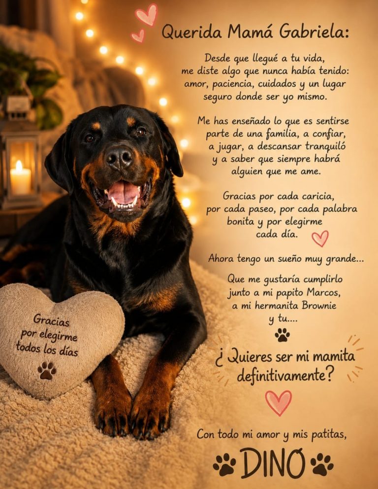 Adoptaron a Dino, perrito con discapacidad: vive en La Cruz